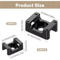 50 tie mount brackets, 2 sizes of wire clips, wire management tie ...