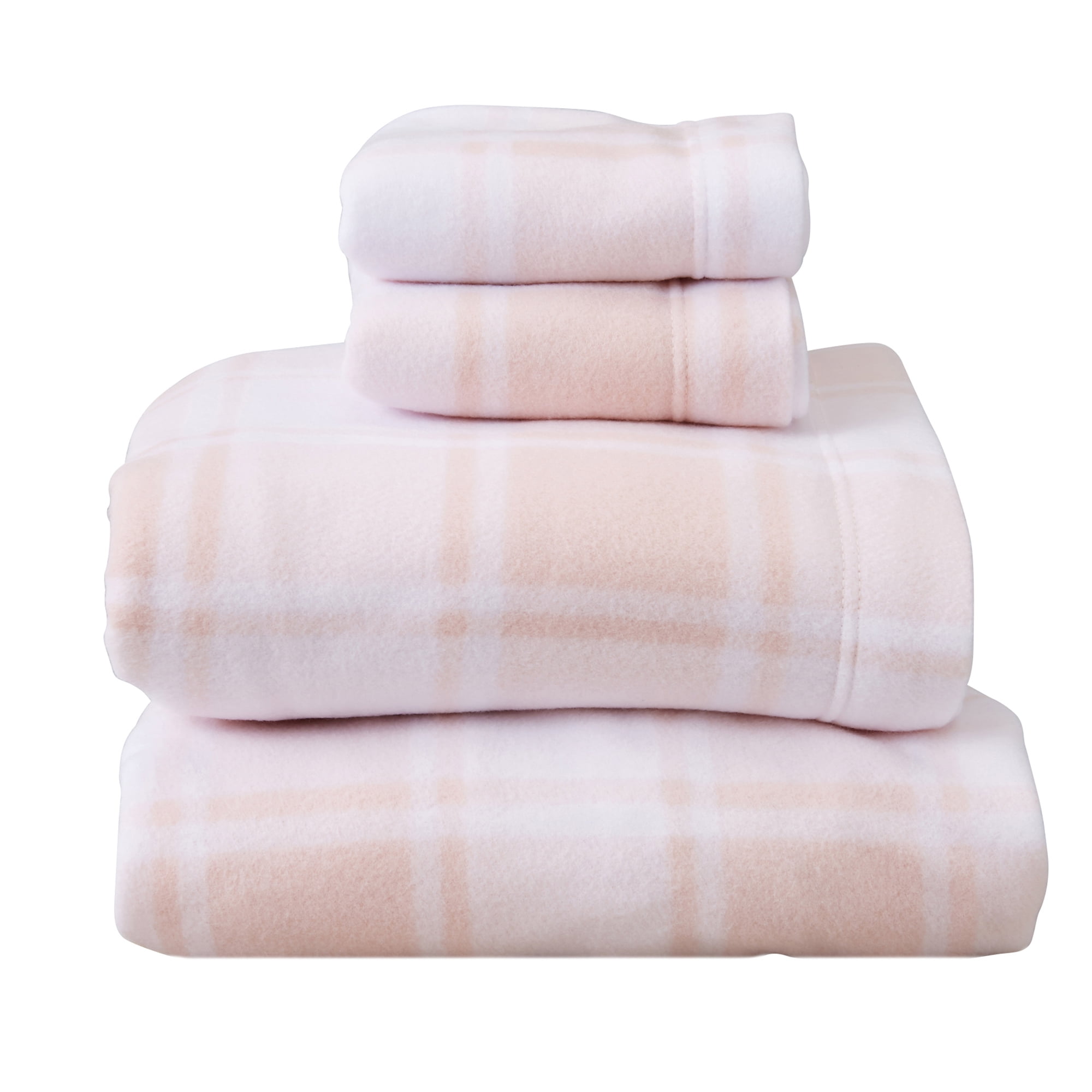 Great Bay Home Extra Plush Plaid Fleece Warm & Cozy Sheet Set (Twin ...