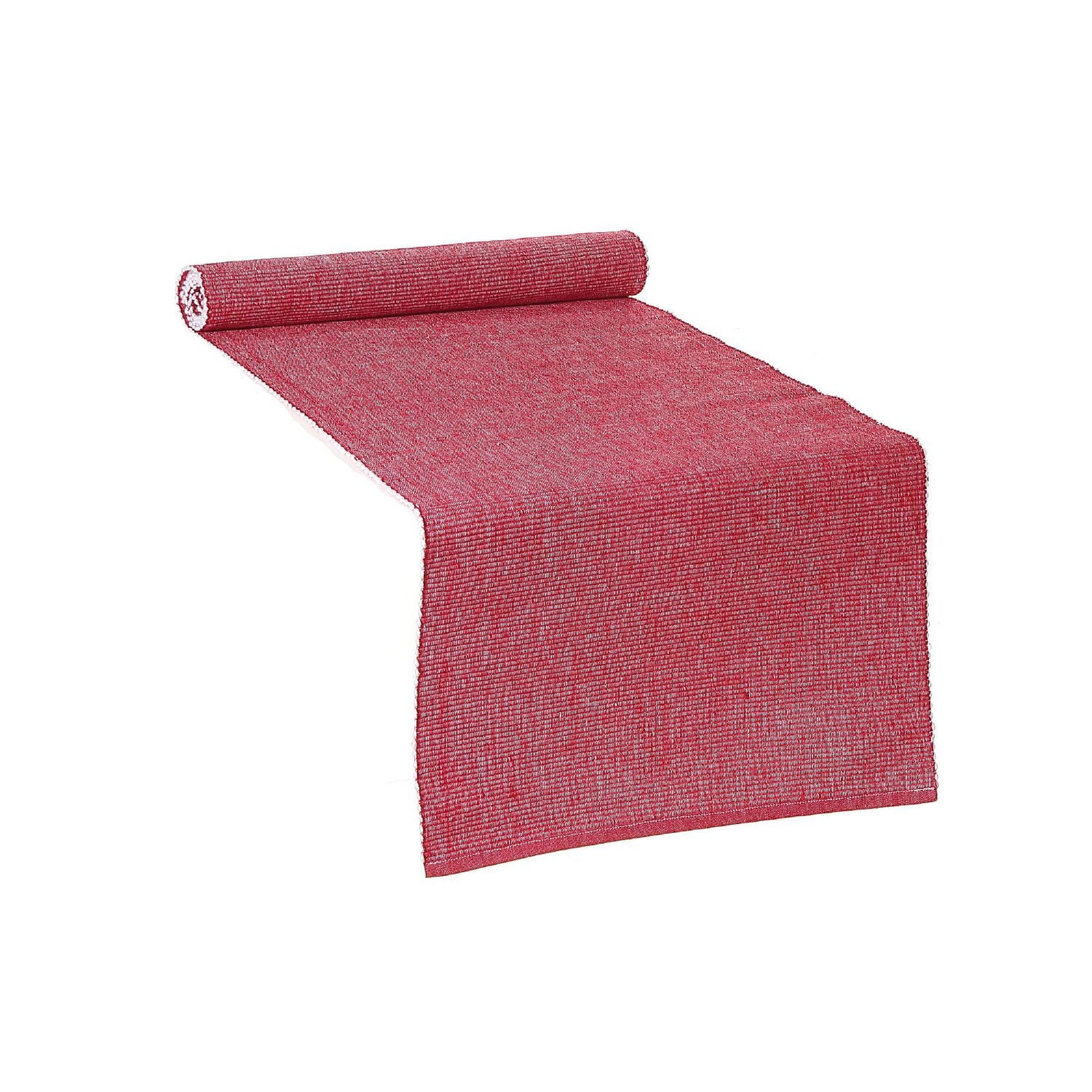Click here for Ih Casadécor Chambray Ribbed Table Runner (Red) -... prices