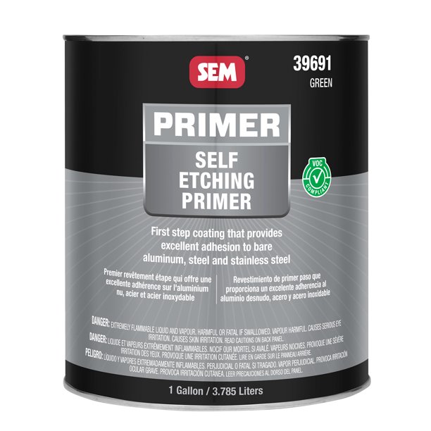 SEM Self Etching Primer, Adheres to Steel & Aluminum, Green, 1 Gallon ...