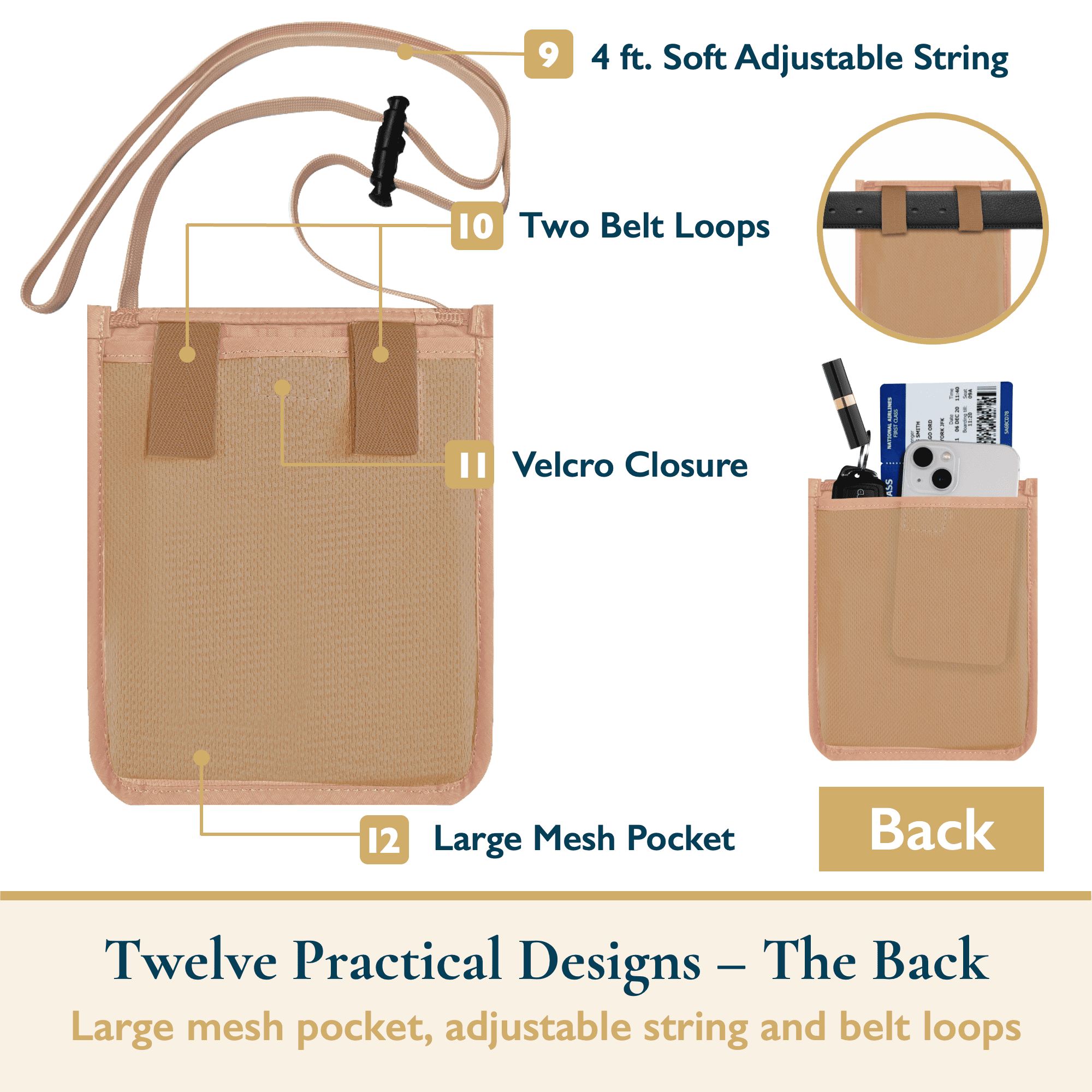 ComfiTime RFID-Blocking Passport Holder Neck Wallet - Anti ComfiTime RFID-Blocking Passport Holder Neck Wallet - Anti
