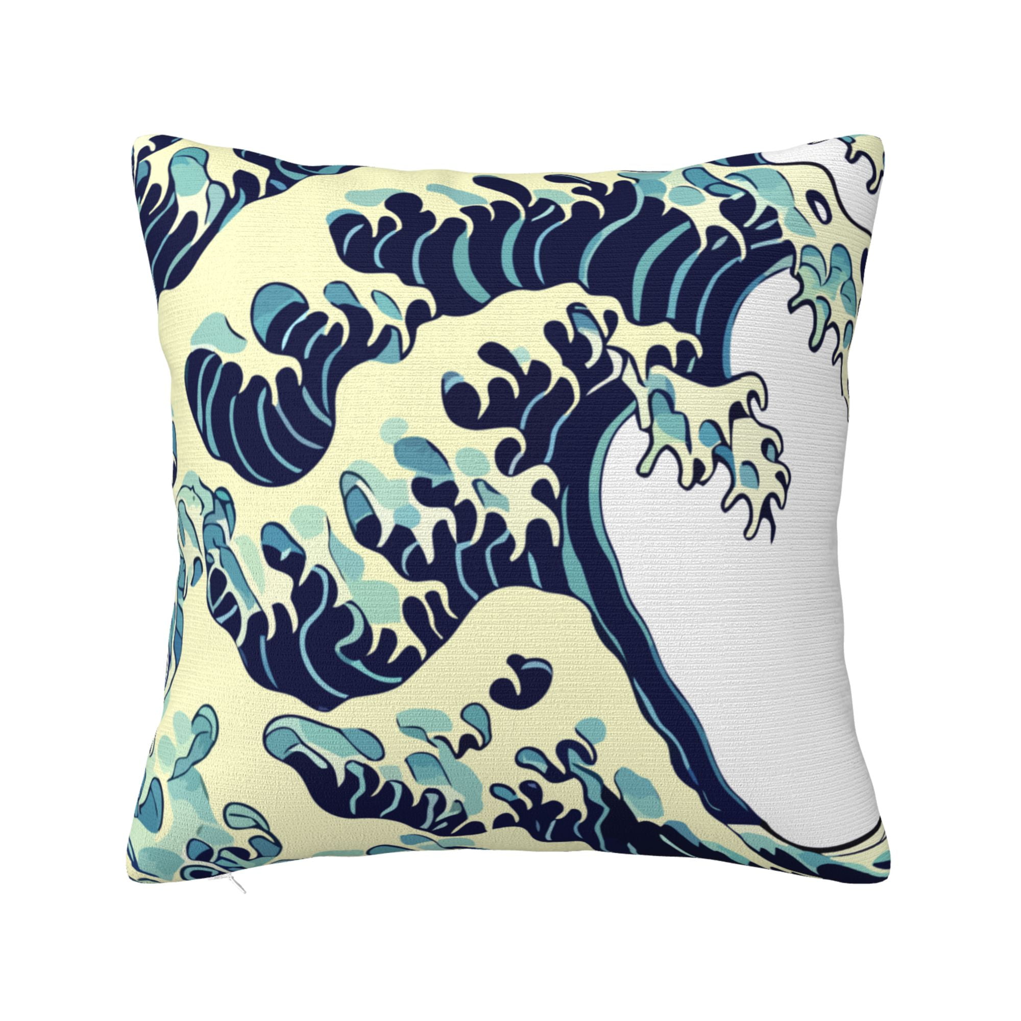 ZICANCN Japanese Style Splash Waves Decorative Throw Pillow Covers, Bed ...
