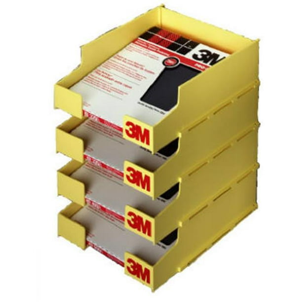 3M 503 RACK 4 Tray Plastic Abrasives Rack, Yellow - Walmart.com ...