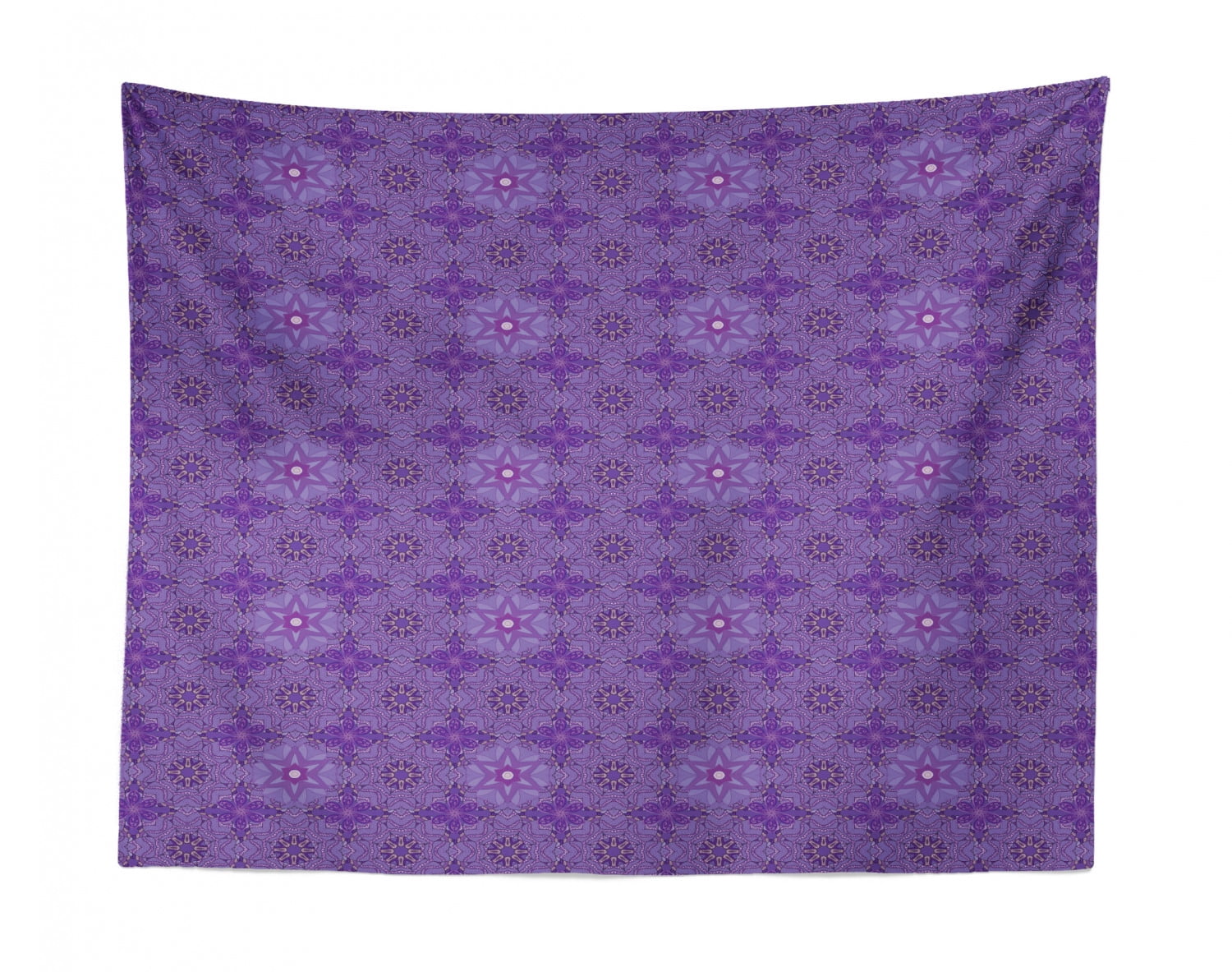 Floral Tapestry, Lilac Tones Peduncles Hand Picked Flowers Sketch Style ...