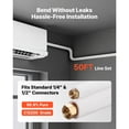 50ft Mini Split AC Line Set with 1/4"&1/2" Copper Tubing, 3/8 ...