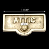 Switch Plate Tags ATTIC Name Signs Labels Lacquered Brass Traditional ...