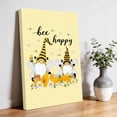 Bee Happy Canvas Wall Art for Living Room, Dwarfs Daisy Honey Farmhouse ...
