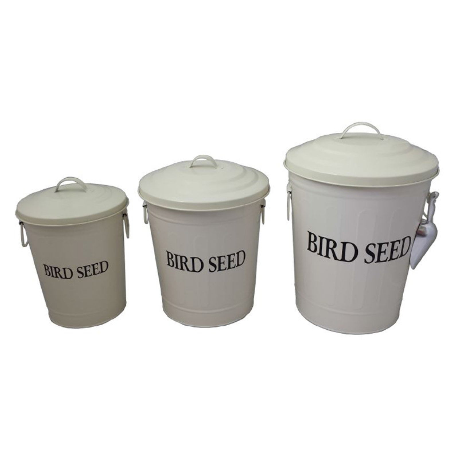 3 Piece Beige Seed Containers (1 Small-9.5L/1 Medium-18L/1 Large-24.5L ...