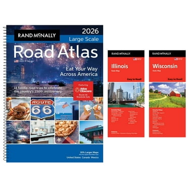 Rand McNally Large Scale 2025 Road Atlas, 10.79" x 0.79" - Walmart.com