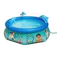 H2OGO! Inflatable Water Pool, 8 ft Round Spray Pool with Dolphins ...