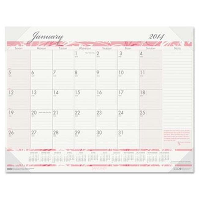 House of Doolittle Breast Cancer Awareness Monthly Desk Pad Calendar ...
