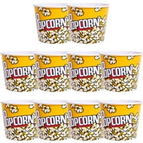 Reusable Retro Style Plastic Popcorn Serving Tubs, 3 Pack, 7" Tall x 4. ...