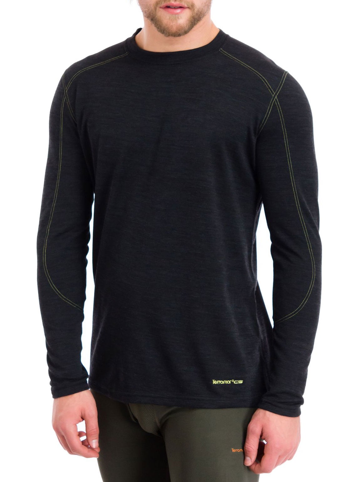 Terramar Men's Thermawool Climasense Crew, Smoke Heather, 2XLarge ...