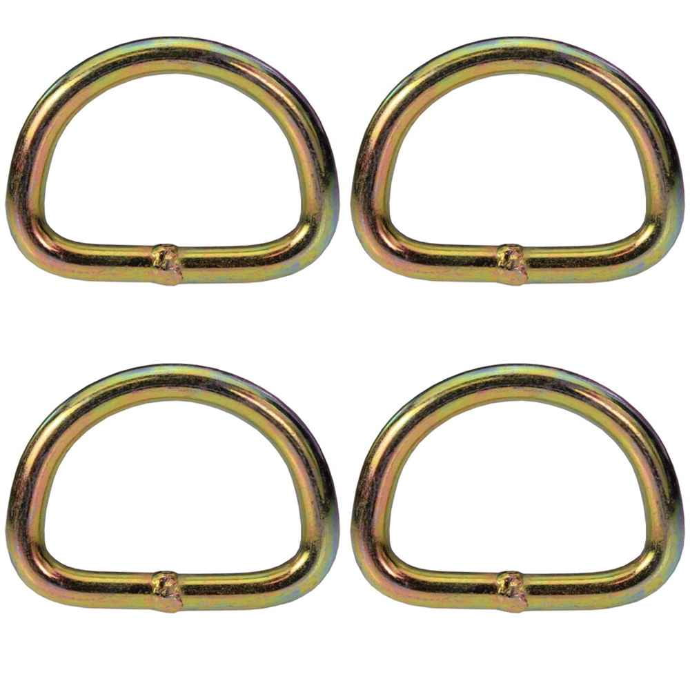 2" Wire Yellow Chrome D-Ring - 4 Pack - Walmart.com