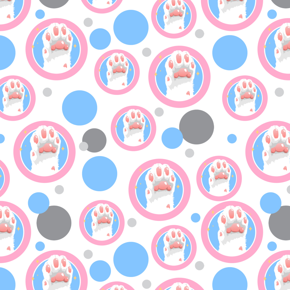 Cat Paw Toe Beans with Cute Sparkles Premium Gift Wrap Wrapping Paper ...