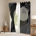 Castle Fairy Monochrome Palm Blackout Curtains Set of 2 (52x84 Each ...
