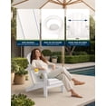 Omniberg Folding Adirondack Chairs, Plastic Outdoor Patio Chairs with ...
