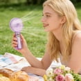 Cadancy Mini USB Desk Fan with Digital Display Colorful LED Light Ring ...