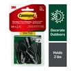 Command Small Stainless Steel Metal Hooks, 6 Hooks, 8 Strips/Pack ...