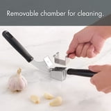 Mainstays Stainless Steel Garlic Press, 7.7in Ergonomic Lightweight ...