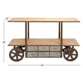 Reclaim Metal Wood Storage Cart - Walmart.com