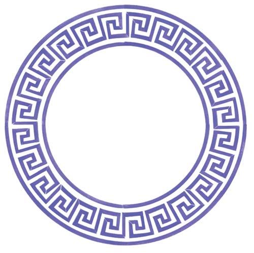 Large Greek Key Circle Wall Stencil SKU #3280A by Designer Stencils ...