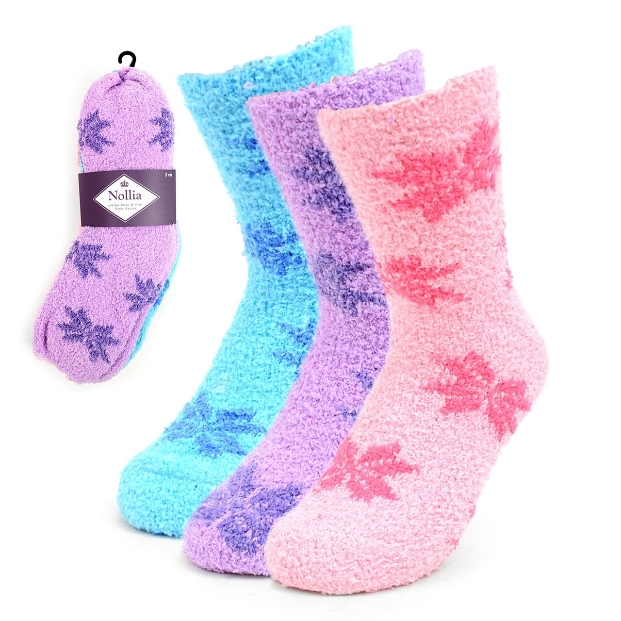 Nollia Assorted Warm And Fuzzy Winter Socks For Women Soft And Stretchy