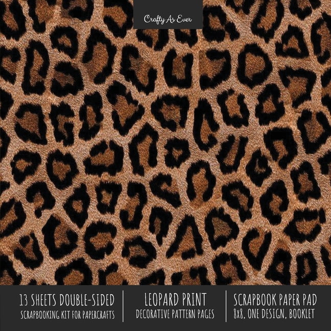 Leopard Print Scrapbook Paper Pad 8x8 Scrapbooking Kit for Cardmaking ...