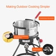 KFFKFF 10 Quart Seafood and Wing Cooker, Aluminum Propane-Powered ...
