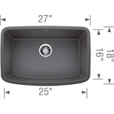 BLANCO VALEA 27" Single Undermount - Truffle - Walmart.com