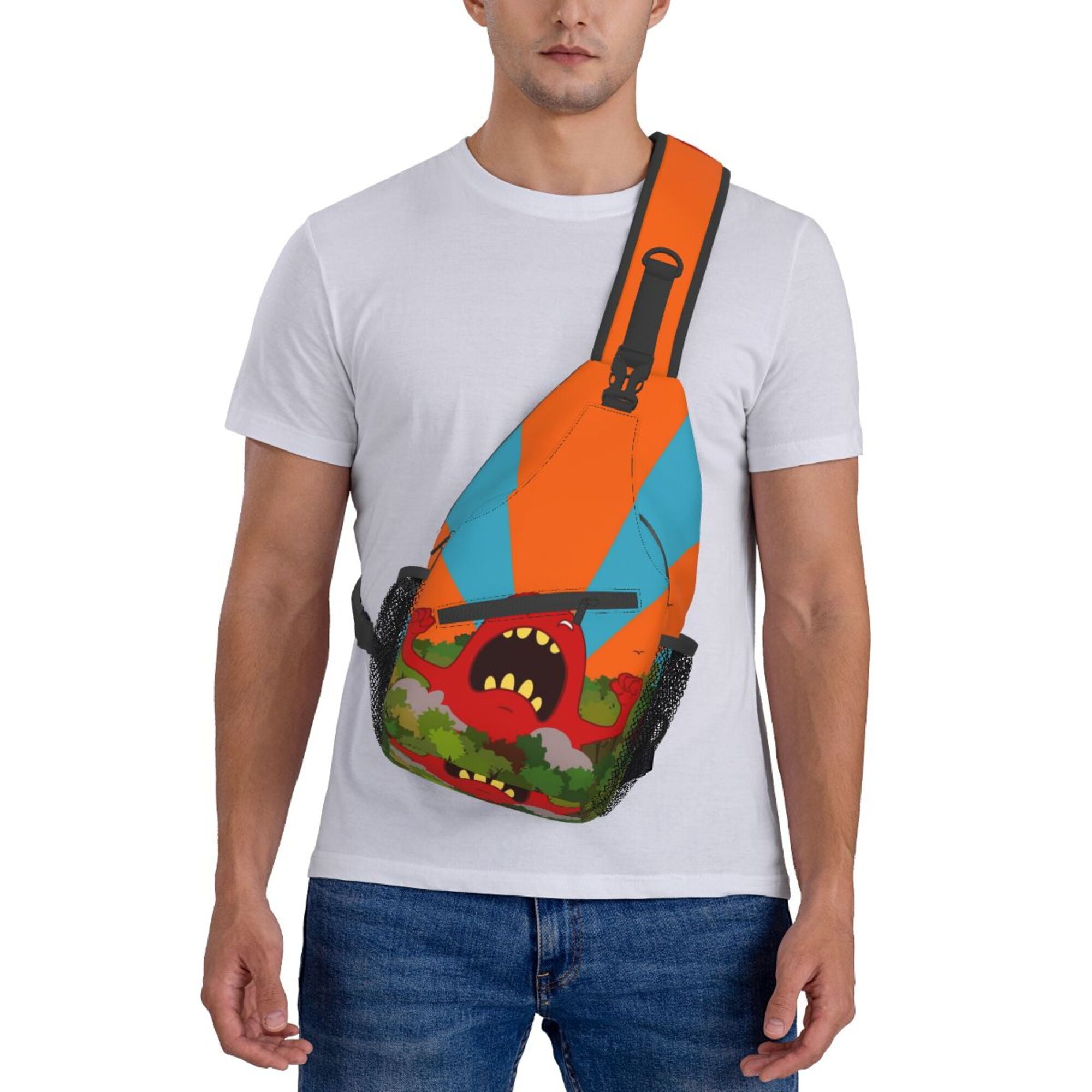 ZICANCN Monster Alien Giant Crossbody Sling Bag for Men Women - Casual ...