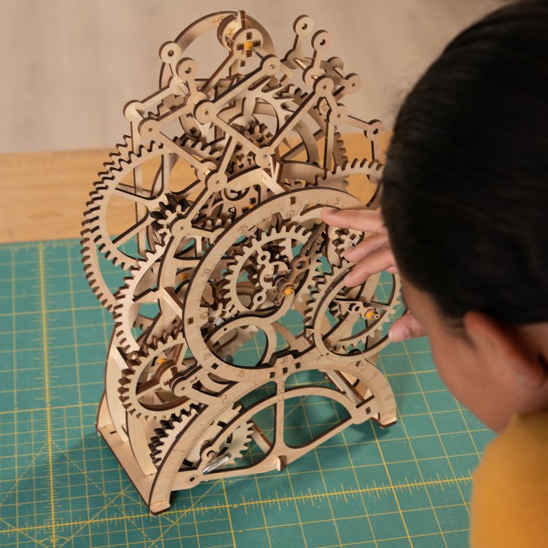 Wooden Clock 3D CAD Model Library GrabCAD