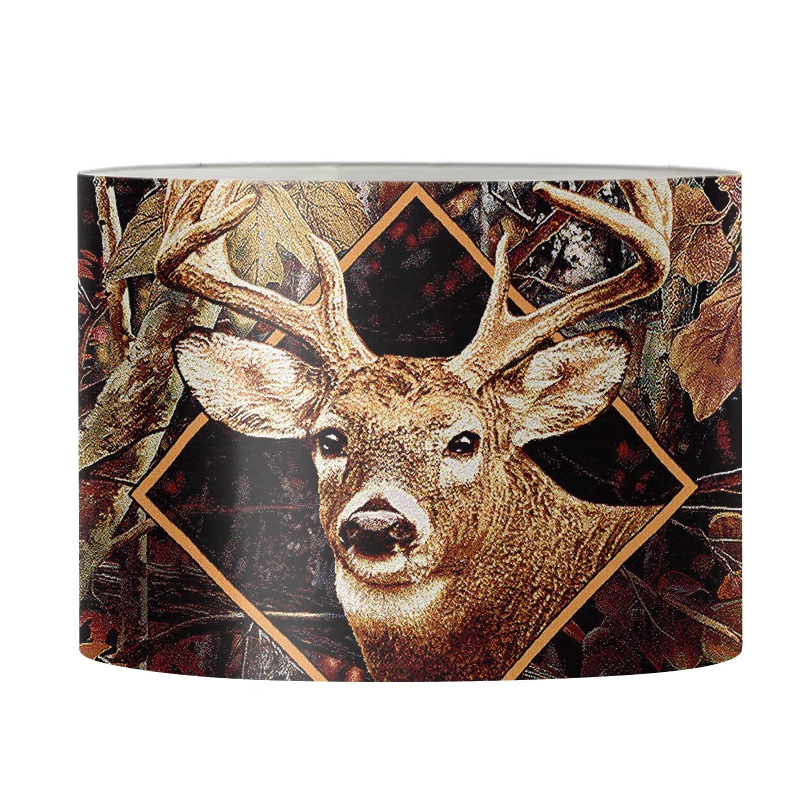 NETILGEN Jungle Elk Plastic Cylinder Lampshade Hunting Design ...