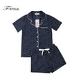 Seyurigaoka Seyurigaoka Summer Women Homewear Pajamas Set Short Sleeves ...