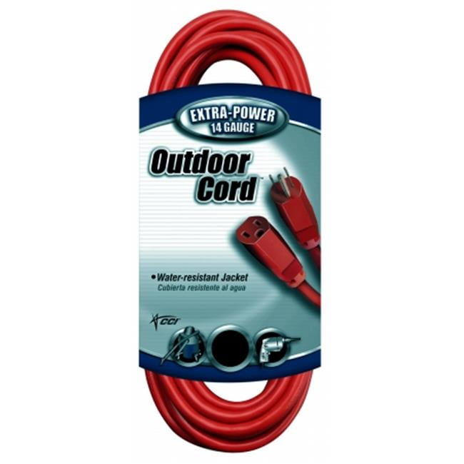 Coleman Cable 100 ft. 14-3 Red Extension Cord - Walmart.com