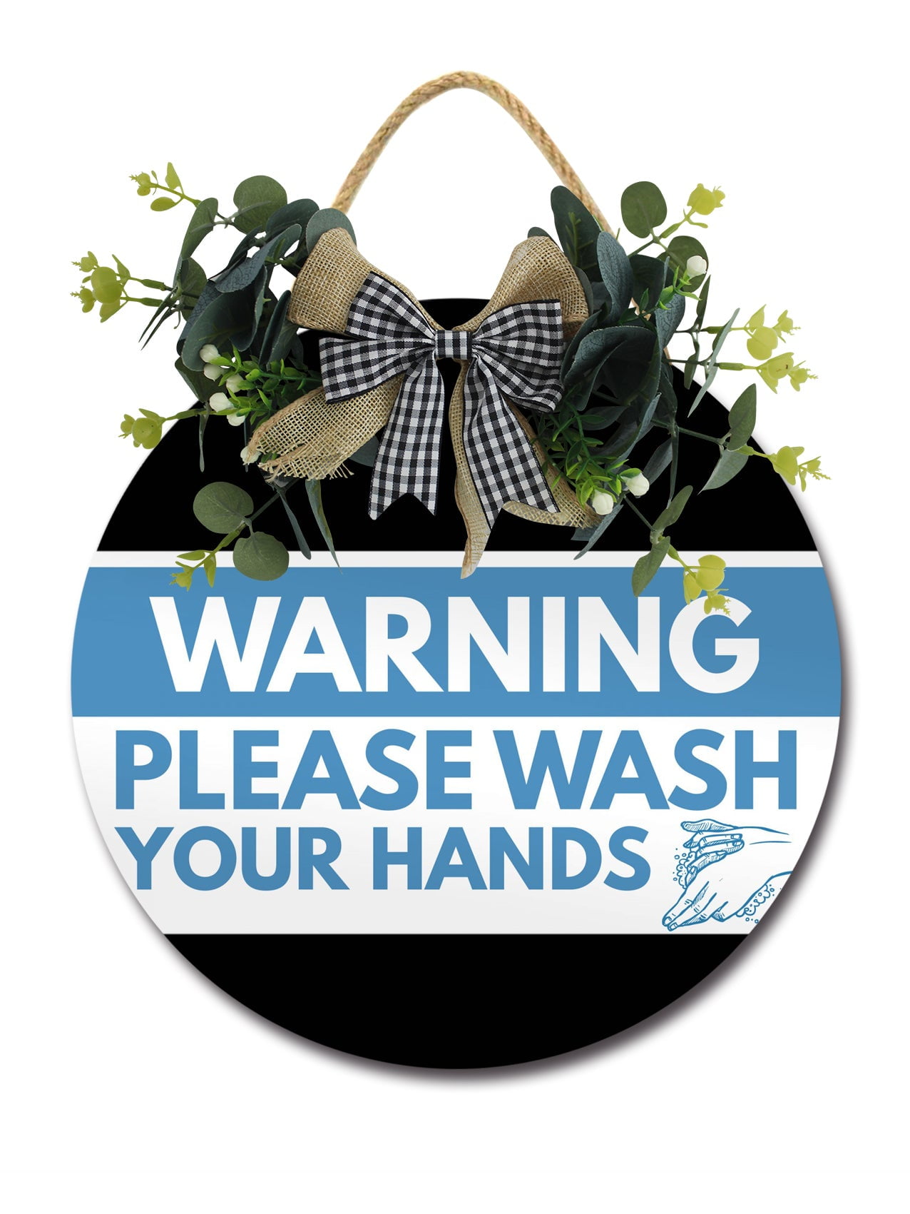 Home Decor Signs Warning Please Wash Your Hands Rustic Wooden Wall Art ...