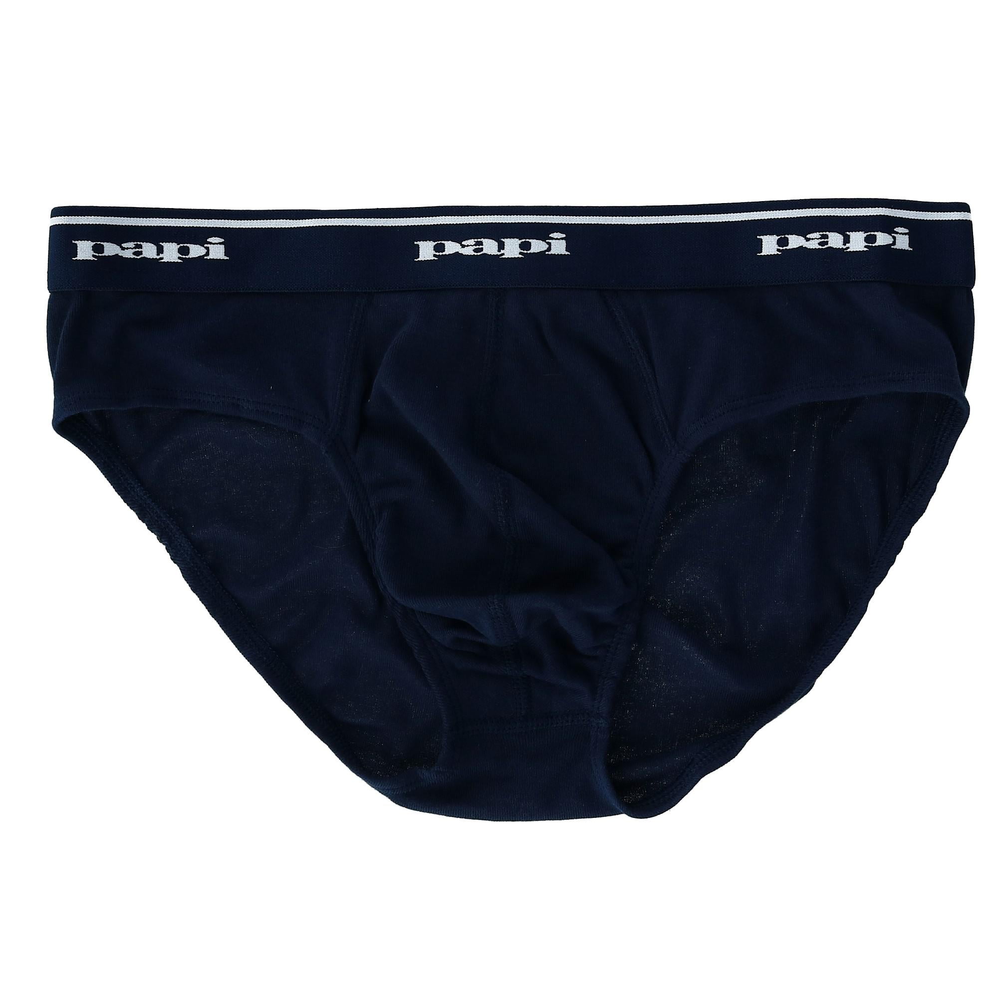 Papi Men's Premium Cotton Low Rise Brief Underwear (3 Pair Pack ...