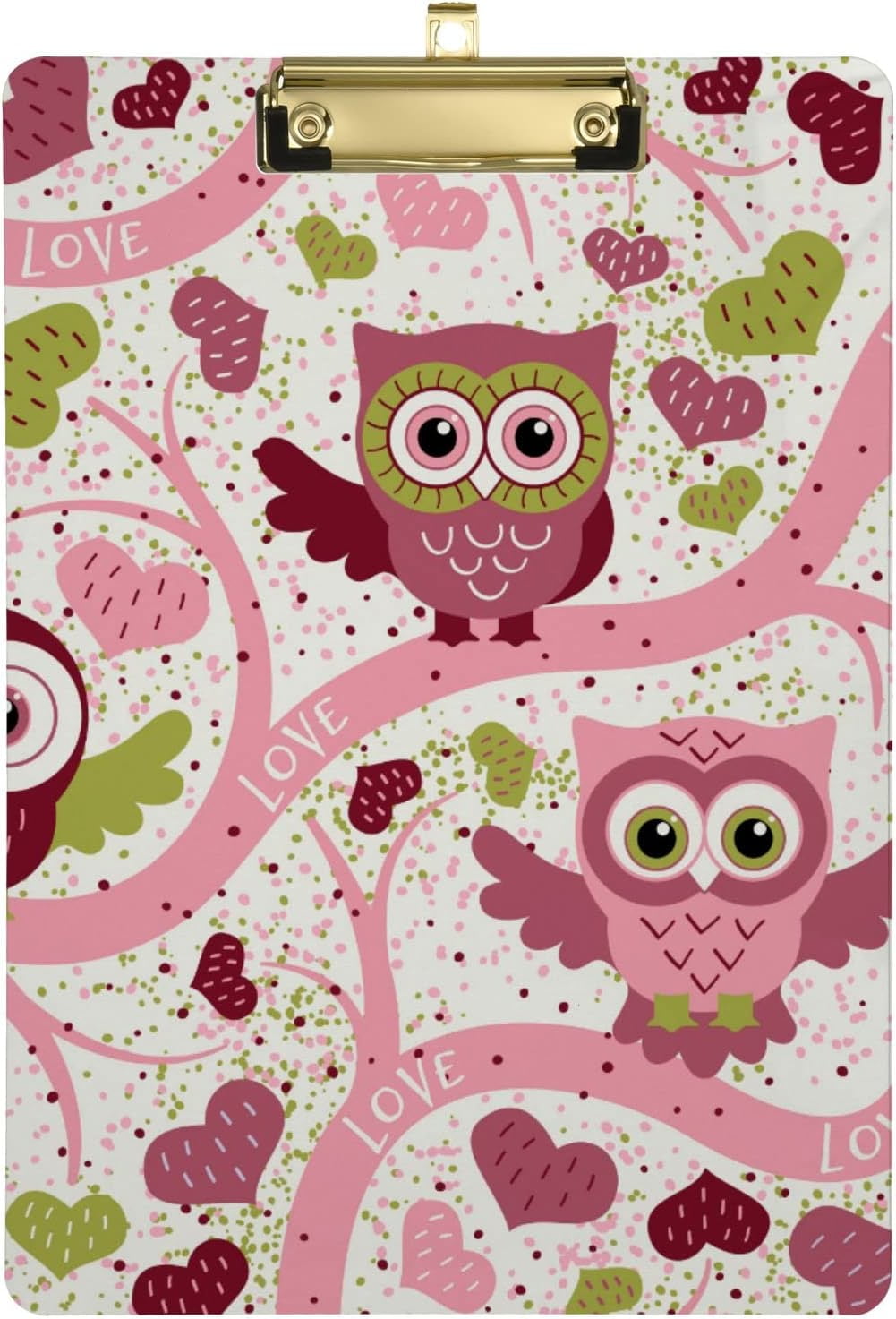 FMSHPON Owl Clipboard Hardboard Wood Nursing Clip Board and Pull for ...