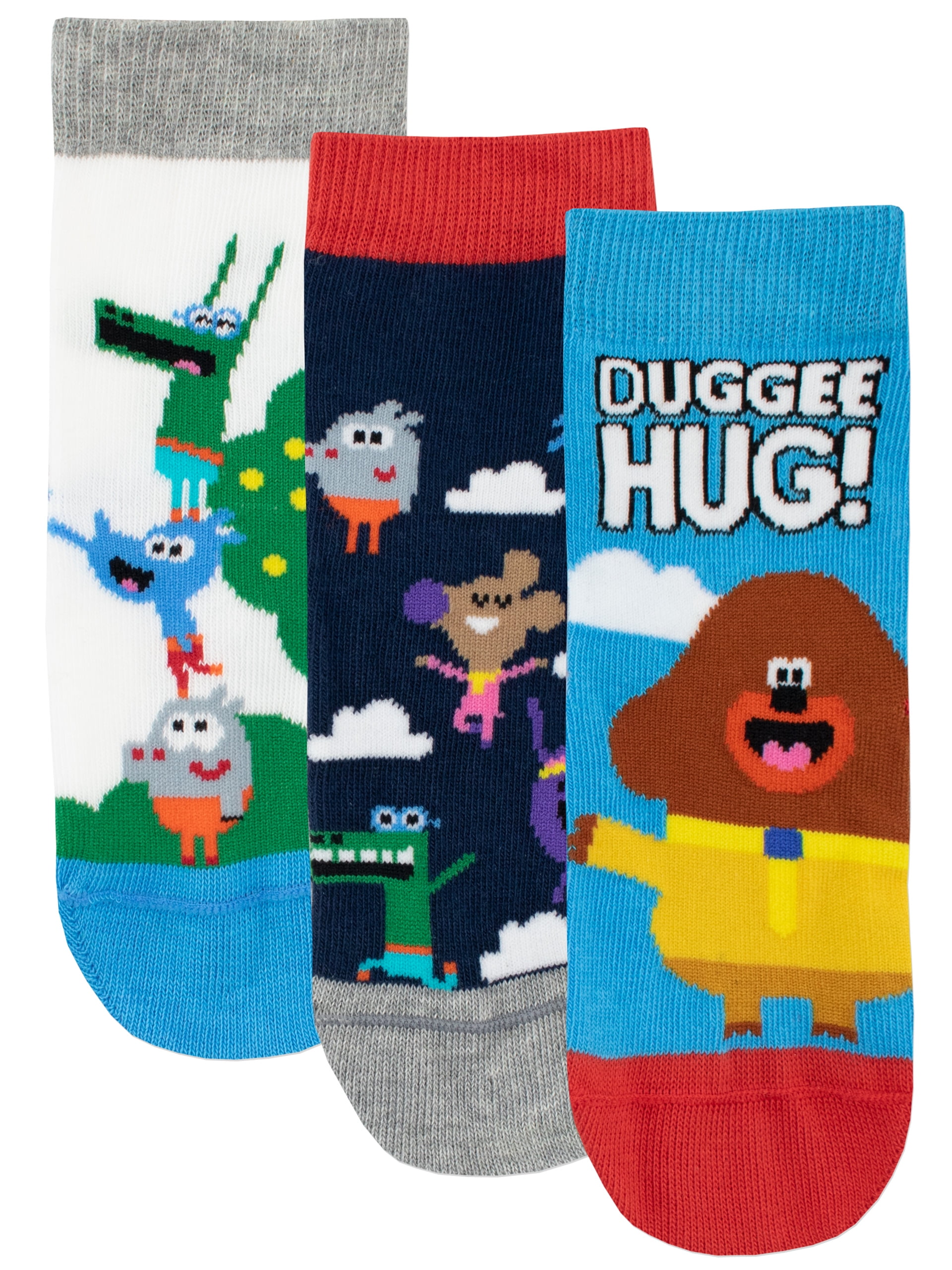 Hey Duggee Boys Socks 3 Pack Blue Sizes 1 - Adults 4 - Walmart.com