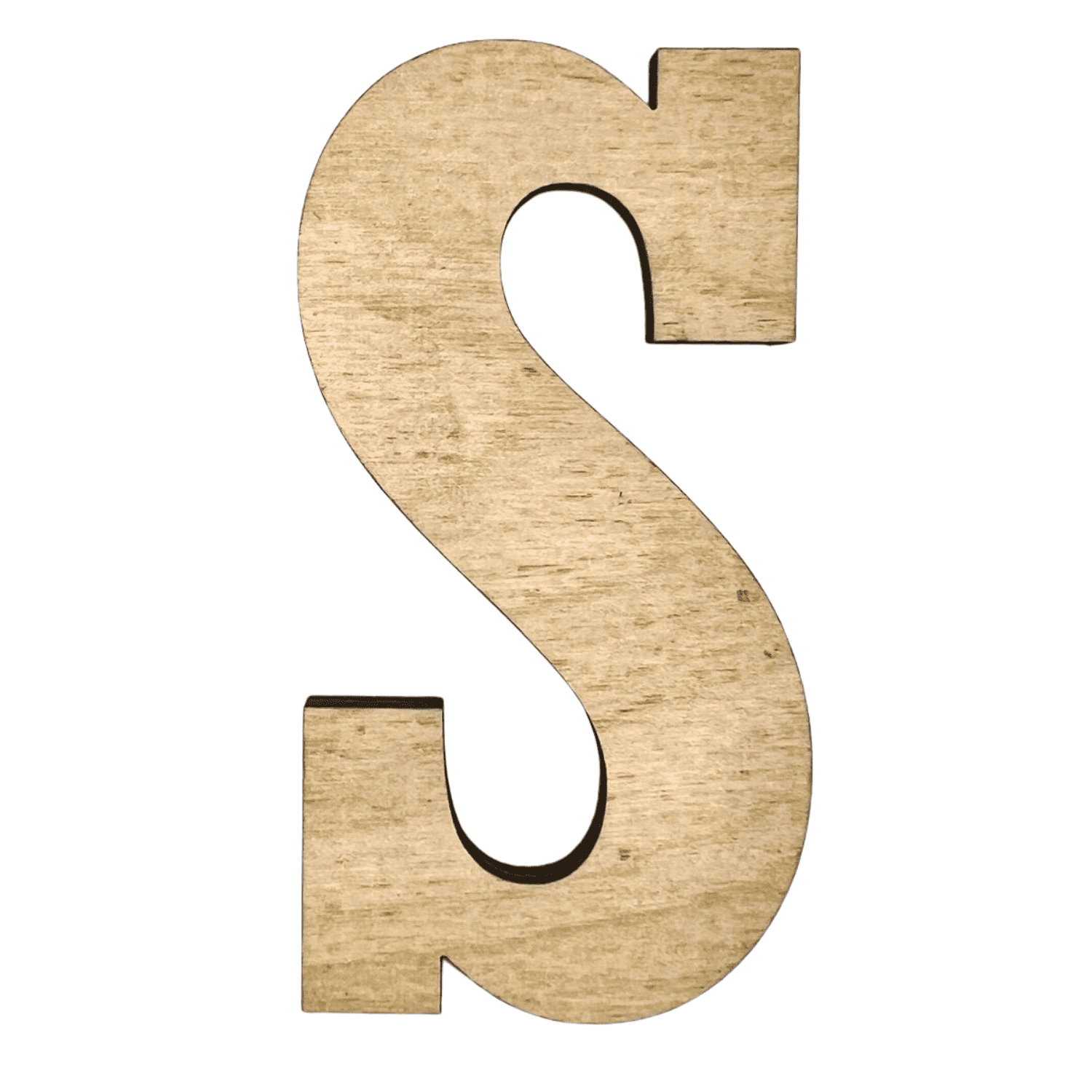 3" Tall Birch Plywood Letter S | 1/4" Thick | Krafty Supply Letters ...