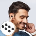 1 Set Soft Silicone Earbuds Tips Oval Designing for Noise Cancelling ...