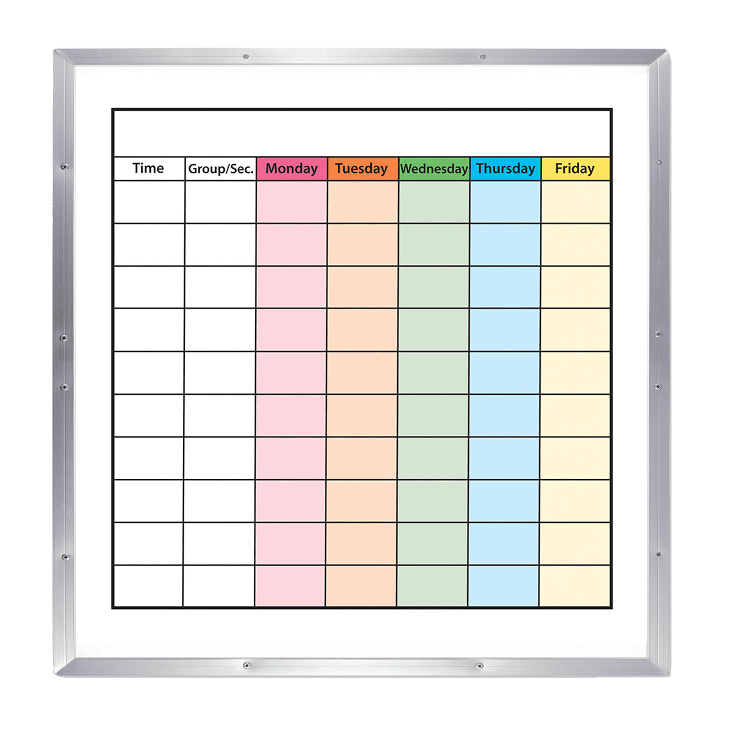 Class Schedule 4x4 Dry Erase Board - Walmart.com