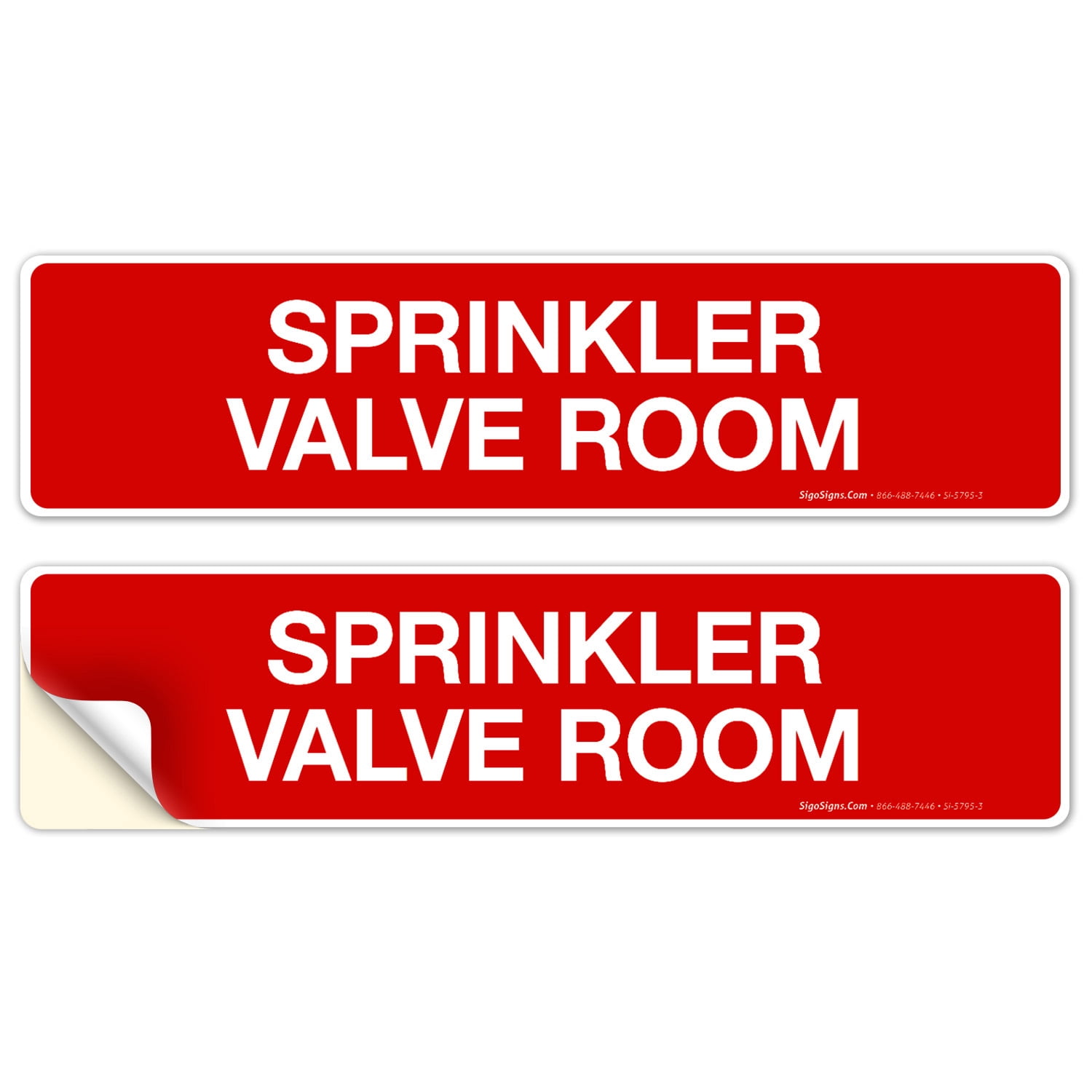 Sprinkler Valve Room Sign, Fire Safety Sign, - Walmart.com
