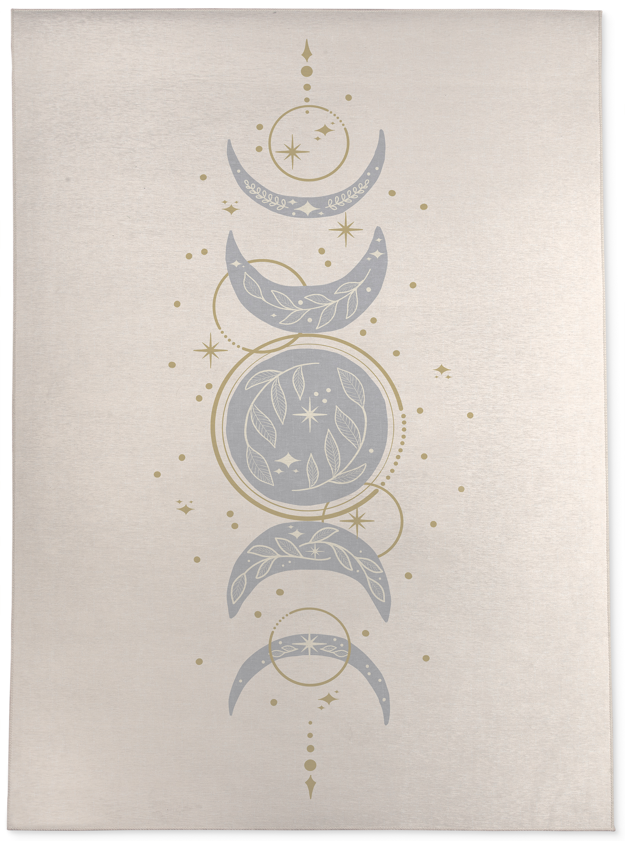 BOHO PHASES IVORY SQUARE Kitchen Mat By Kavka Designs - Walmart.com