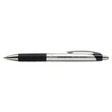 Comfort Grip Ballpoint Pen, Retractable, Medium 1 Mm, Black Ink, Silver ...