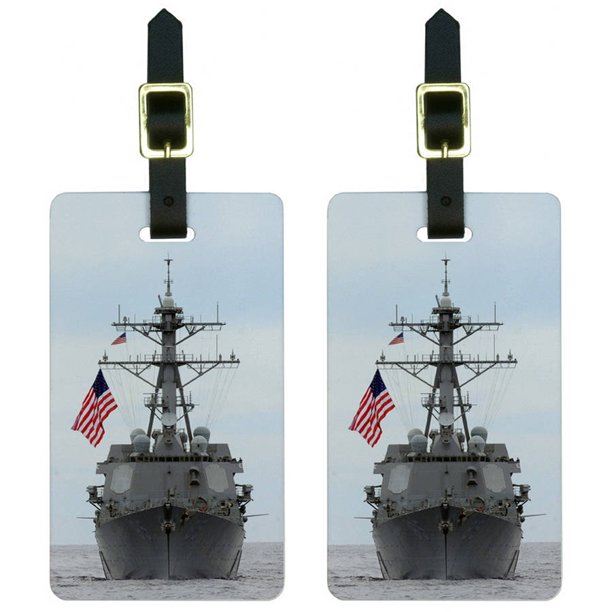 Graphics and More - United States Navy Destroyer Luggage Tags Suitcase ...