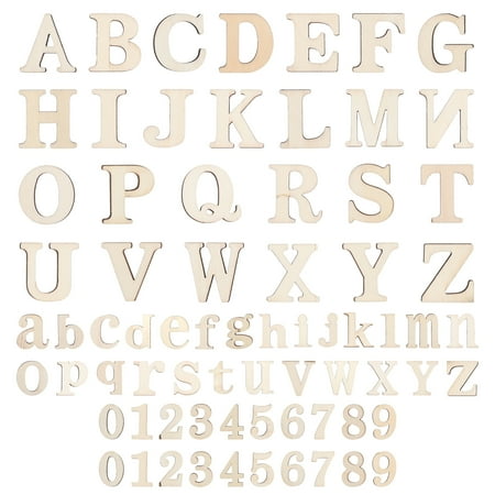 124pcs Wooden Letters Numbers, Handcraft Wood Alphabet And Number ...