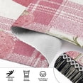 72x23.5 Runner Rug Non Slip Washable Pink Strawberry Plaid Print Soft ...