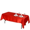 BalsaCircle 60" x 102" Satin Rectangular Tablecloth Red Table Linen ...