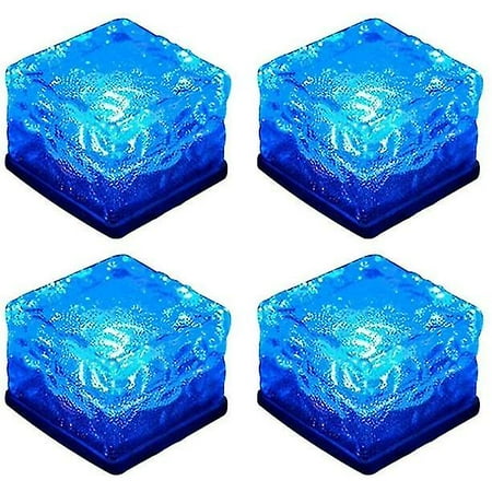 Solar Ice Lights, Glass Ice Lights Solar Brick Led Frosted Glass Path ...